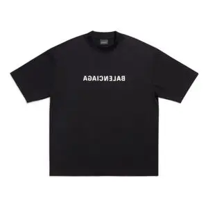 Balenciaga Mirror Logo T-shirt - Black