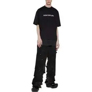 Balenciaga Mirror Logo T-shirt - Black