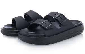 LI-NING Clap Slippers With Buckles - Black
