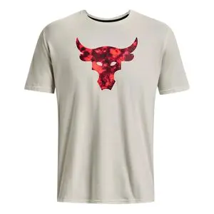 Under Armour Project Rock Brahma Bull Short Sleeve T-shirt 'beige Black - Ivory/black