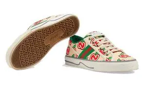 Gucci Tennis 1977 Gg Apple Print Sneakers - White