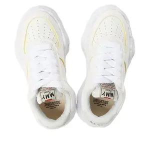 Mihara Yasuhiro Wayne Og Sole Canvas Low Top Sneakers - White/white