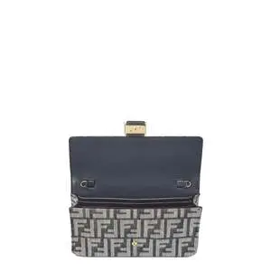 Fendi Monogrammed Denim Baguette
