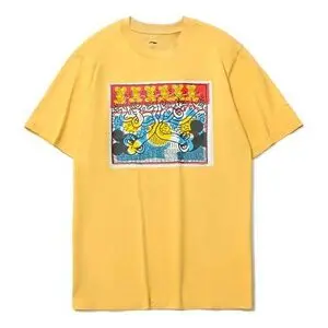 LI-NING X Disney Mickey X Keith Haring Tee 'yellow Blue - Light Yellow/blue/red