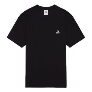 Nike Solid Color Round Neck Loose Short Sleeve Black T-shirt - Multi-color