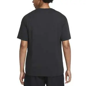 Nike Solid Color Round Neck Loose Short Sleeve Black T-shirt - Multi-color