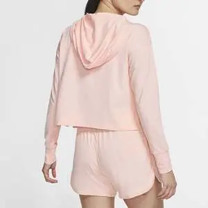 Nike Yoga Jersey Crop Hoodie - Pink