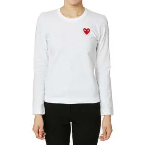 Play Comme Des Garcon Small Logo Long Sleeve T-shirt