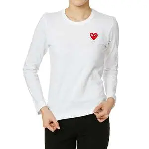 Play Comme Des Garcon Small Logo Long Sleeve T-shirt