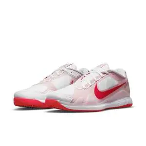 Nike Court Air Zoom Vapor Pro Tennis Shoes - White/red