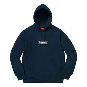 Supreme Bandana Box Logo Hooded Sweatshirt - Navy