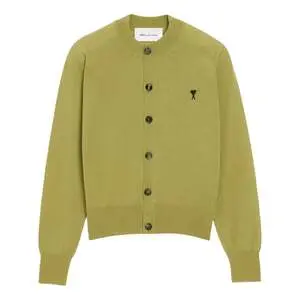 AMI Paris AMI De Heart Cardigan Khaki