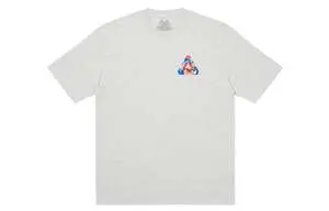 PALACE Back Logo Casual Round Neck Short Sleeve - Gray