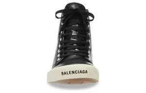 Balenciaga High Top Lace-up Leather Sneakers