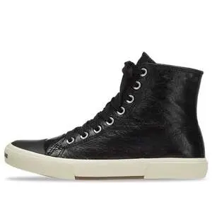 Balenciaga High Top Lace-up Leather Sneakers - Black/white/brown
