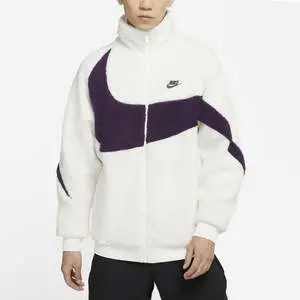 Nike Lamb Velvet Jacket With Large Swoosh Logo