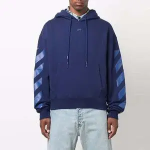 Off-White Arrow Pattern Logo Stripe Hoodie