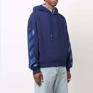 Off-White Arrow Pattern Logo Stripe Hoodie