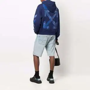 Off-White Arrow Pattern Logo Stripe Hoodie