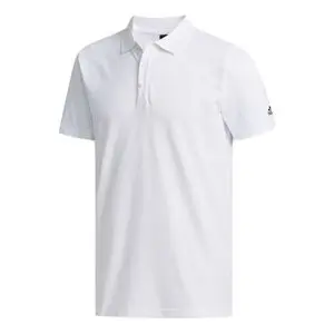 Adidas M Mh Bsc Polo Solid Color Casual Sports Short Sleeve Polo Shirt Asia Edition - White