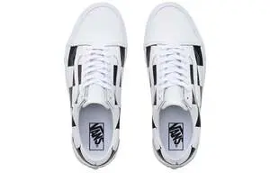 VANS Old Skool Leather Check Low Top Sneakers - Black/white