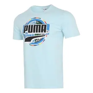 PUMA Graphic T-shirt 'blue Black - Blue/black
