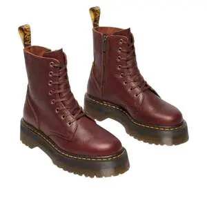 Dr. Martens Jadon Soft Ambassador Platform Combat Boots - Cashew