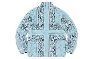 Supreme Reversible Bandana Fleece Jacket - Blue