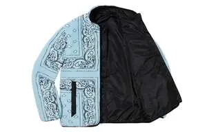 Supreme Reversible Bandana Fleece Jacket - Blue