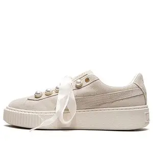 PUMA Suede Platform Embellished Sneakers - White