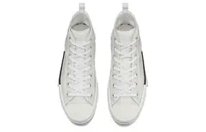 Dior B23 Oblique High Top Sneakers - White/black
