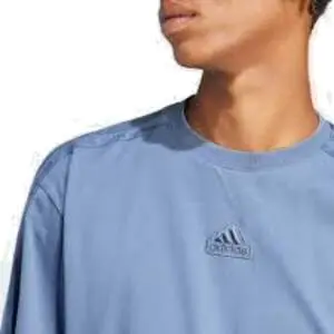 Adidas All Szn 3-stripes Garment Wash T-shirt Asia Sizing - Blue
