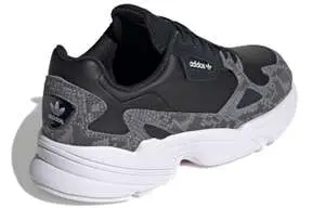 Adidas Falcon Snakeskin Athletic Sneakers - Black