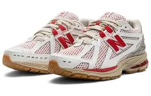 NEW BALANCE 1906r "sea Salt True Red" Low Top Sneakers - White/red