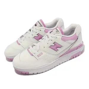 NEW BALANCE 550 Low Top Retro Sneaker - White/pink