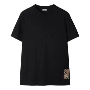 Burberry 26 Check Label Cotton T-shirt - Black