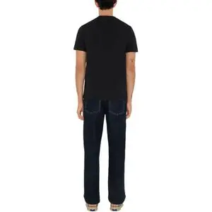 Burberry 26 Check Label Cotton T-shirt - Black