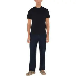 Burberry 26 Check Label Cotton T-shirt - Black