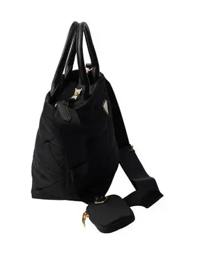 Prada Small Padded Re-nylon Tote - Black