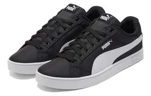 PUMA Smash Vulc Retro Low Top Sneakers - Black/white