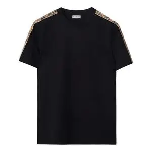 Burberry 26 Check Trim Cotton T-shirt - Black