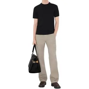 Burberry 26 Check Trim Cotton T-shirt - Black