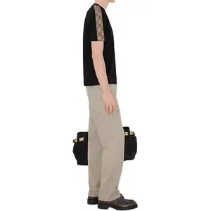 Burberry 26 Check Trim Cotton T-shirt - Black