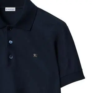 Burberry 25 Metal Ekd Cotton Polo Shirt - Navy