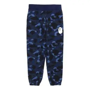 A BATHING APE Color Camo Wide Fit Sweat Pants - Navy