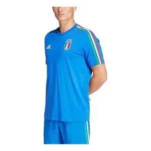 Adidas Italy Dna 3-stripes Football T-shirt - Blue