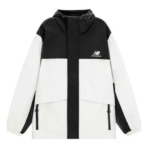 NEW BALANCE Logo Urban Remix Woven Jacket - White/black