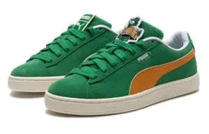 PUMA Suede Patch Sneakers - Green/orange