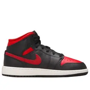 JORDAN 1 Mid "bred - Black/red