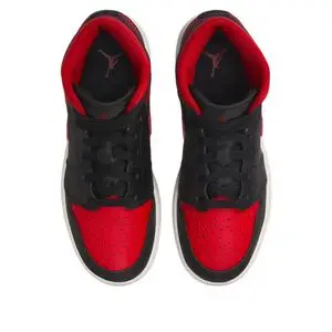 JORDAN 1 Mid "bred - Black/red